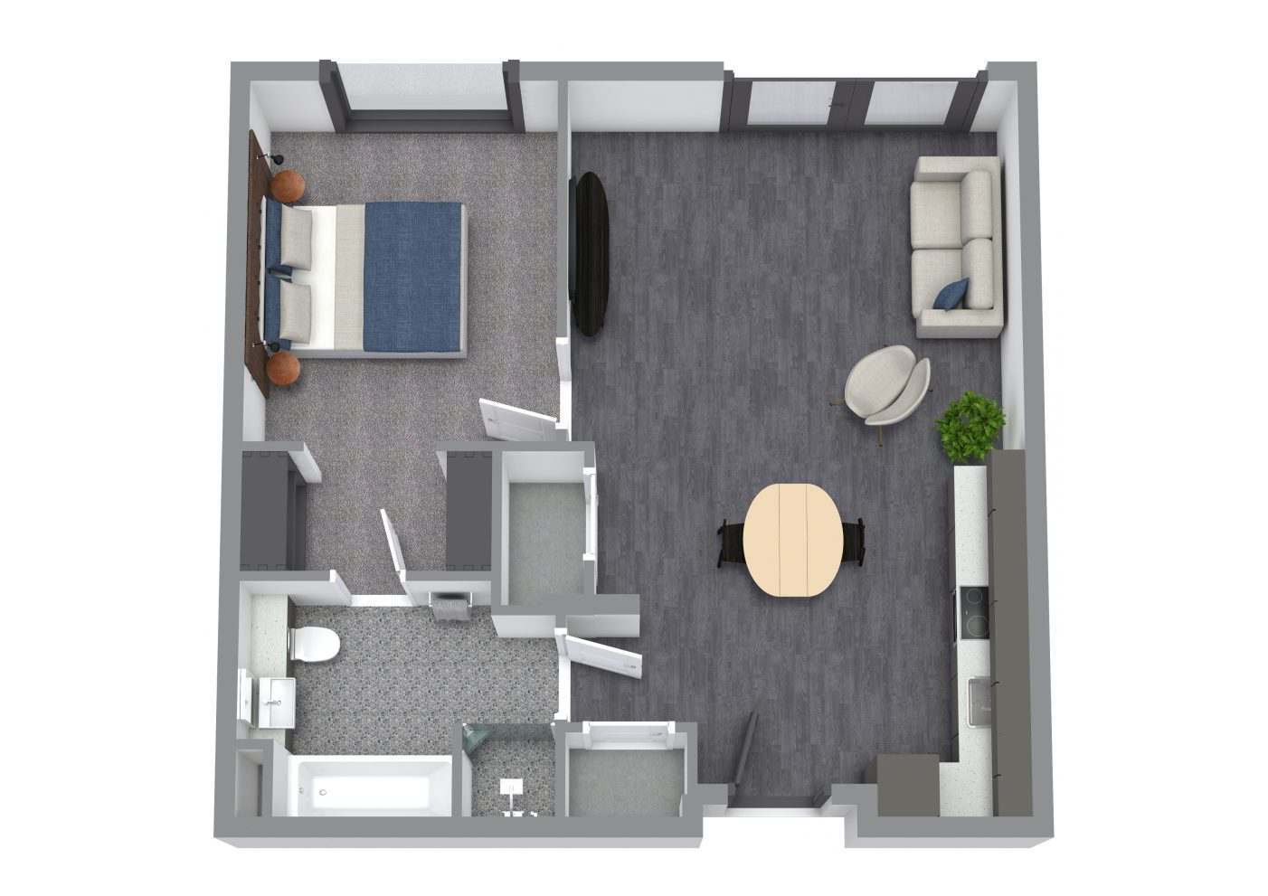 1 Bedroom Apartments | Ebb & Flow Reading