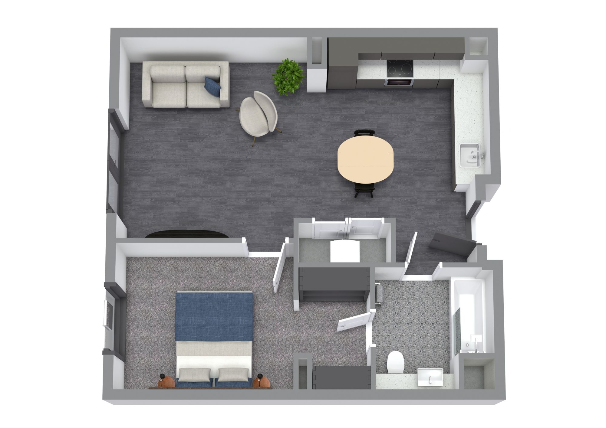 1 Bedroom Apartments | Ebb & Flow Reading